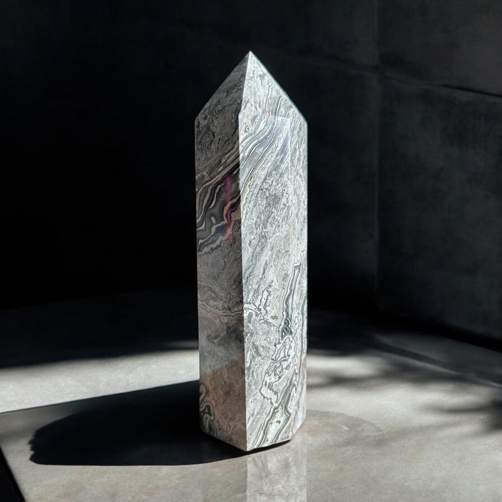 Picasso Jasper Crystal Tower - Transformative Crystal Obelisk