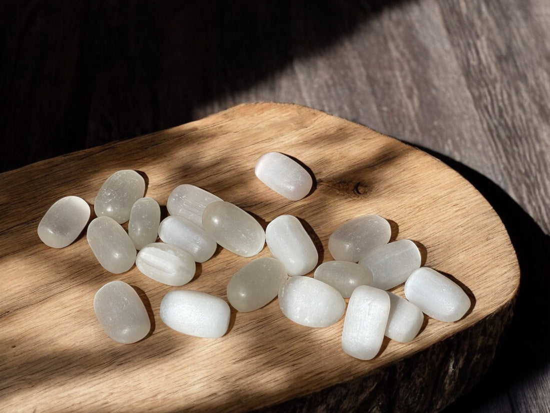 Selenite Tumbled Crystals | Tumbled Stones for Clarity & Energy Cleansing