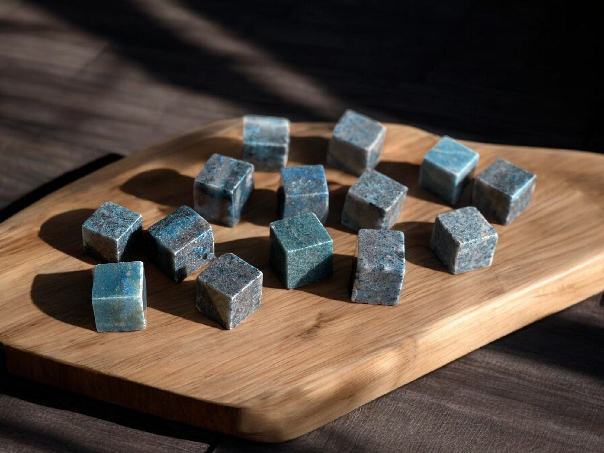 Trolleite Cube Tumbled Stones | Blue Crystals for Intuition & Clarity ...