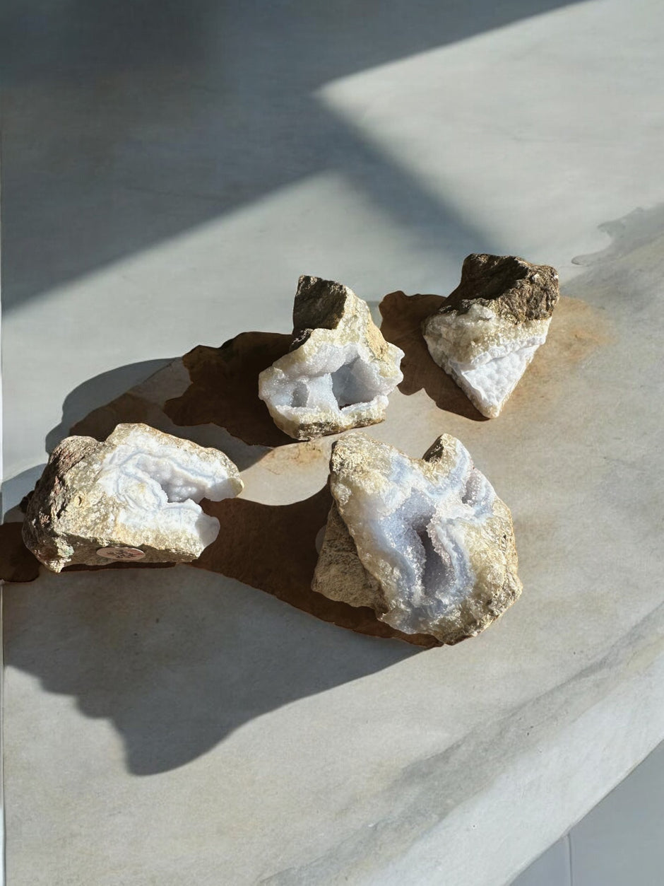 Blue Lace Agate Collection | Benefits of Crystal Jewellery & Raw Crystals