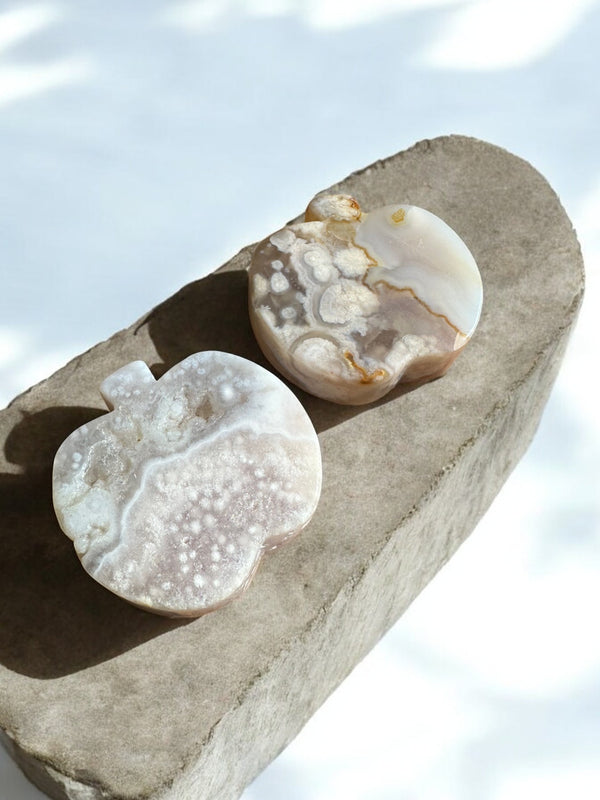 Flower Agate Apple Crystal Shape | Decorative Crystal Figurine