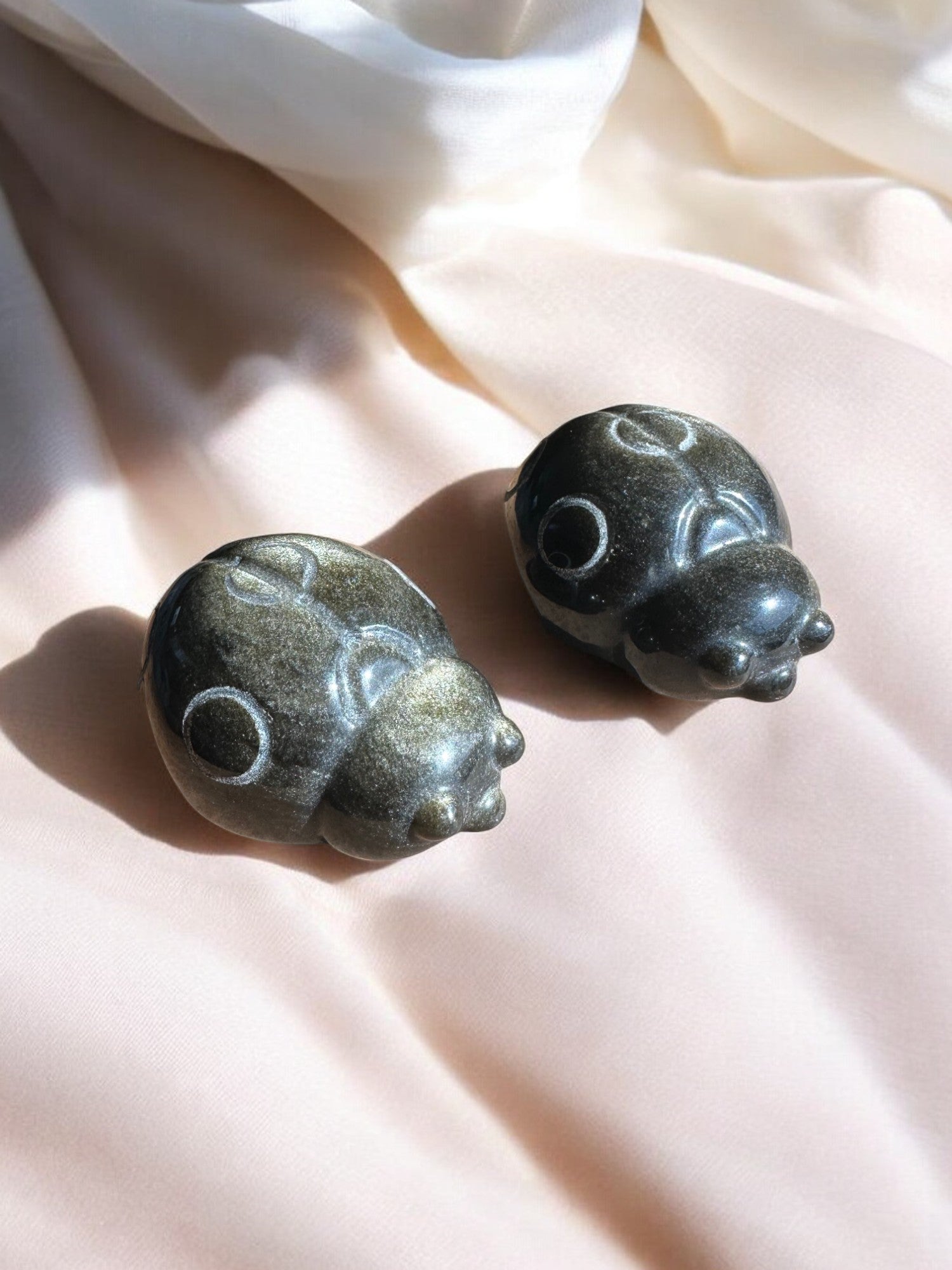 Gold Obsidian Ladybug Crystal Figurine | Decorative Crystals – Crystal ...